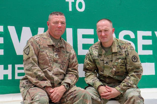 Army Father and Son Strengthen Bond While Deployed Together | Military.com