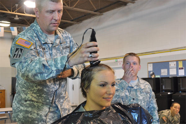 Soldier Shaves Head to Support Comrade | Military.com